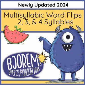 Multisyllabic Word Flips - Boom Cards