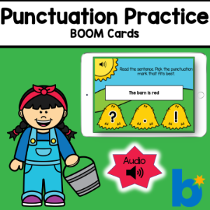Punctuation Practice: Sentence Farm Theme - Boom Cards
