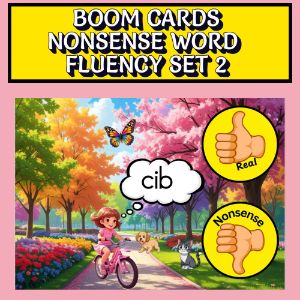 Nonsense Word Fluency Practice Set 2 - Boom Cards
