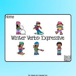 Winter Verbs: Expressive (2 Levels) - Boom Cards