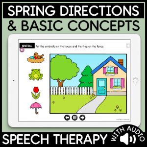 Spring Basic Concepts & Following Directions Speech Therapy Language ...