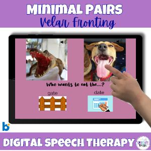 Velar Fronting Minimal Pairs - Boom Cards