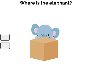 Labeling Advanced Spatial Concepts - Elephant - Boom Cards
