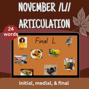 November/Thanksgiving L Articulation Deck - Boom Cards