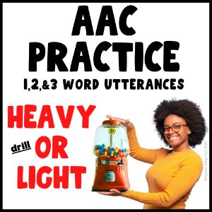 Vocabulary AAC Practice: Heavy & Light | Opposites - Boom Cards