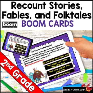Recount Stories, Fables, and Folktales RL.2.2 - Boom Cards