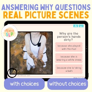 Answering Why Questions Real Picture Scenes - Boom Cards
