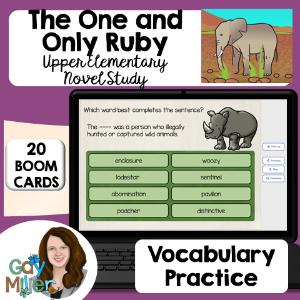 The One and Only Ruby Ch Vocabulary Practice - Boom Cards