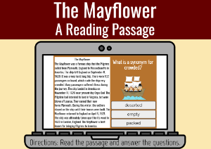 The Mayflower: A Reading Passage - Boom Cards