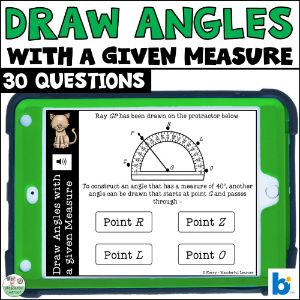 Draw Angles with a Given Measure Audio 4th - Boom Cards