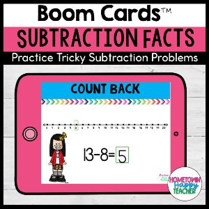 Subtraction Facts | Practice Tricky Subtraction Problems - Boom Cards