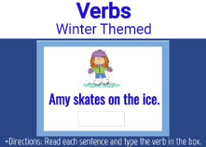 Verbs: Winter Themed - Boom Cards
