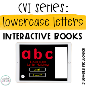 CVI Series: Lowercase Letters Interactive Books - Boom Cards
