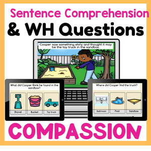 Compassion Short Story | WH Questions - Boom Cards