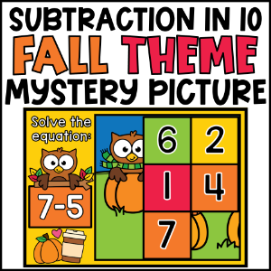 Fall Subtraction in 10 - Boom Cards