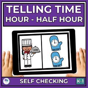 Telling Time Hour And Half Hour | Analog | Digital - Boom Cards