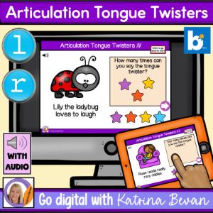 Articulation Tongue Twisters /L/ and /R/ - Boom Cards