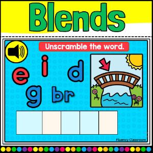 BLENDS Beginning br Unscramble - Boom Cards
